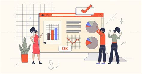 Data Analytics And Business Information Reports Retro Tiny Person