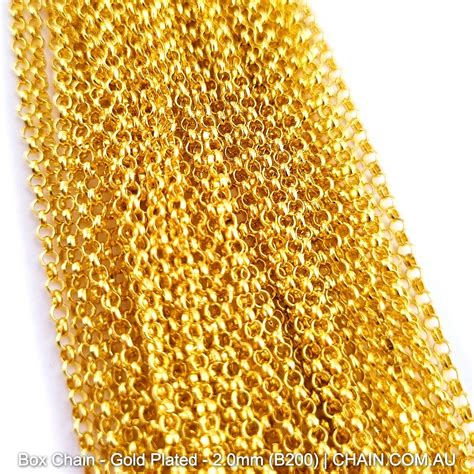 Box Jewellery Chain Gold Plated Various Sizes Australia Shipping
