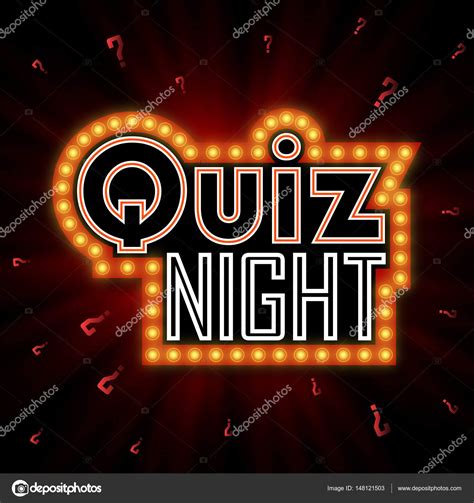 Quiz Night Announcement Poster Design Web Banner Background Vector Illustration Pub Quiz Held