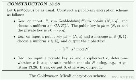 The Goldwassermicali Encryption Scheme Gm算法 Csdn博客
