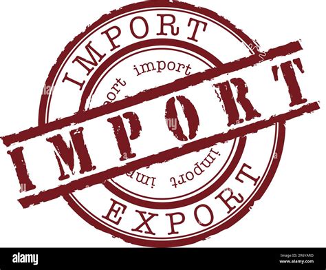 Import Red Stamp Isolated On Withe Background Stock Vector Image And Art