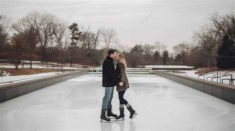 Fondo Las Parejas Patinan En Una Pista De Hielo En Otoño Fondo Ideas De Imagen De Patinaje