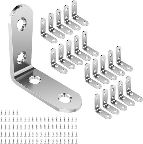 Shinfly Angle Brackets 20 Pcs L Brackets For Wood With 85 Pcs Screws 40 X 40mm Metal Brackets
