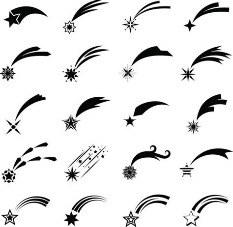 Shooting Star Tattoo Designs Illustrations Royalty Free Vector
