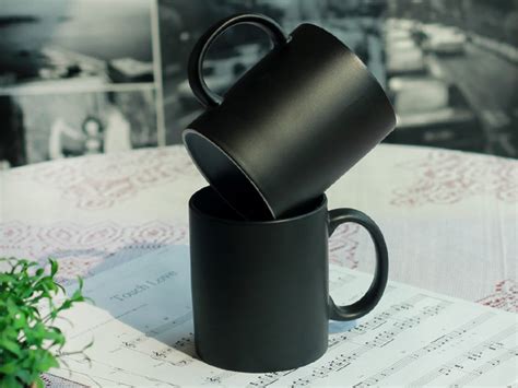 르네 무광 올 블랙 머그 360ml12온스 와이즈기프트