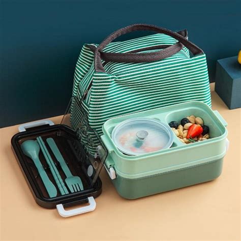 Bento Box Lunch Bag Set Eco Friendly Lunch Box Stackable Etsy Uk