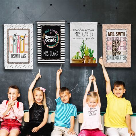 Personalized Teacher Classroom Flags Custom Teacher Classroom T