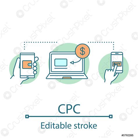 CPC Concept Icon Stock Vector Crushpixel