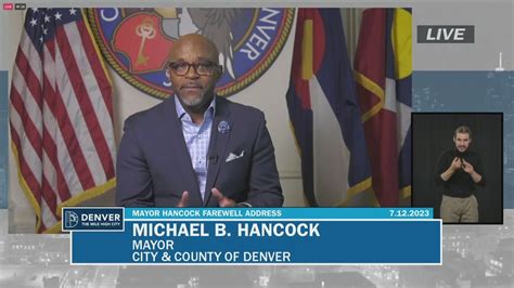 Denver Mayor Michael Hancock Gives Farewell Address