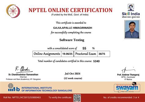Softwaretesting Nptel Professionalgrowth Lifelonglearning