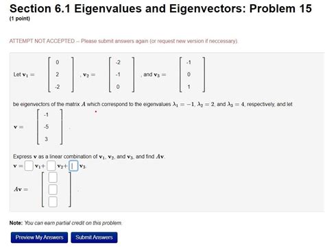 Solved Section 61 Eigenvalues And Eigenvectors Problem 15
