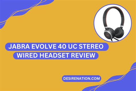 Jabra Evolve Uc Stereo Wired Headset Review