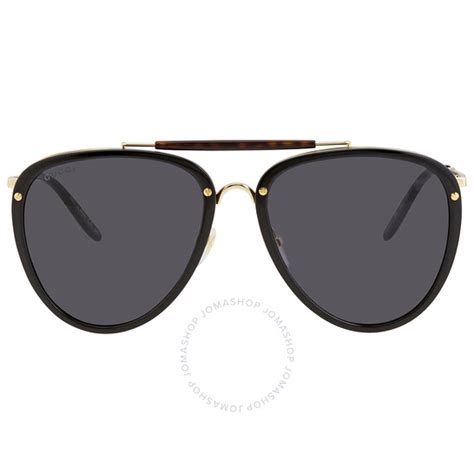 Gucci Grey Pilot Mens Sunglasses Gg0672s 001 58 889652281391