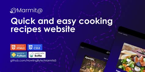 Github Howlingbyte Marmit Quick And Easy Cooking Recipes Website