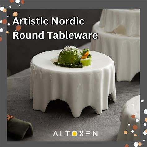 Nordic Artistic Aesthetic Round Tableware Ceramic Plate Dinnerware
