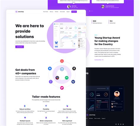 Java Corp Landing Page On Behance