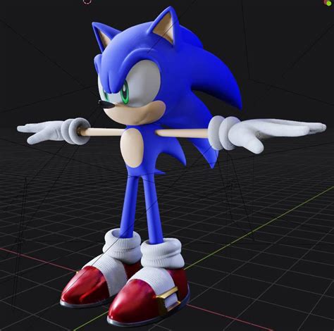 New Mesh Sonic By Blackcat042 On Deviantart