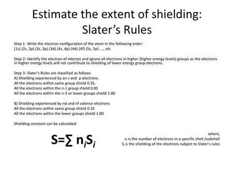 Slater Rules Pptx