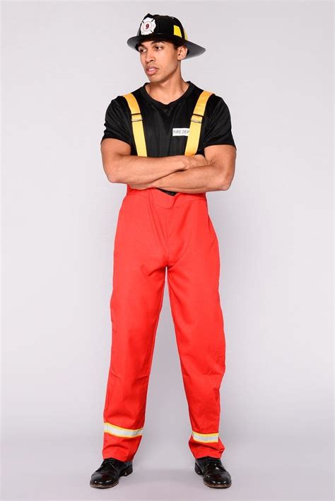 Mr Flame 3 Piece Costume Red Fashion Nova Fire Costume Male