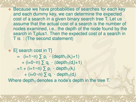 PPT Optimal Binary Search Tree PowerPoint Presentation Free Download ID
