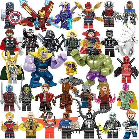32 Piezas Marvel Avengers Super Hero Comic Mini Figuras Dc Minifigure