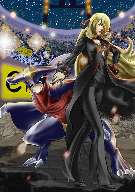 Pokemon Cynthia Fanart Pokemon Personnage Dessin Manga