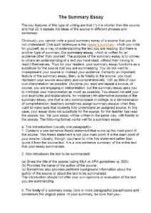 Summary essay example, How to write an essay summary? ️ BookWormLab