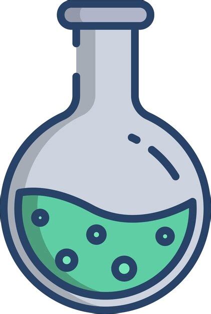 Premium Vector Flask Linear Color Illustration
