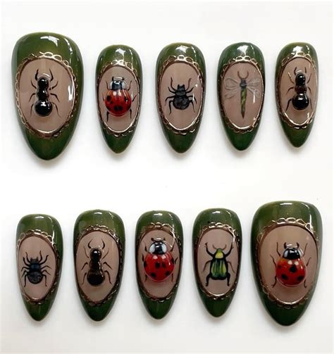 Innerbloomnails Bugs Gel Nails Nail Designs Ladybug Nails