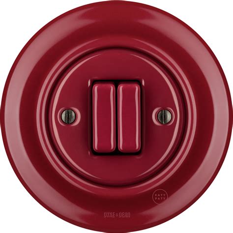 Porcelain Wall Light Switch Burgundy Double Dyke And Dean