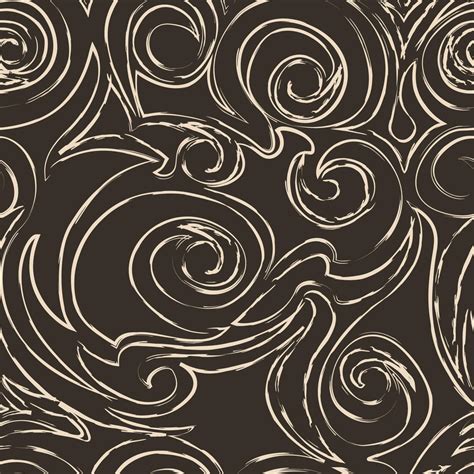Seamless Vector Beige Pattern Of Spirals And Curls 2238679 Vector Art At Vecteezy