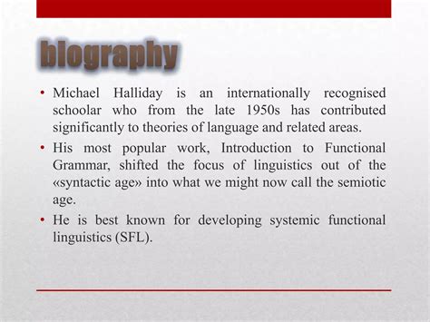 Michael Halliday Pptx