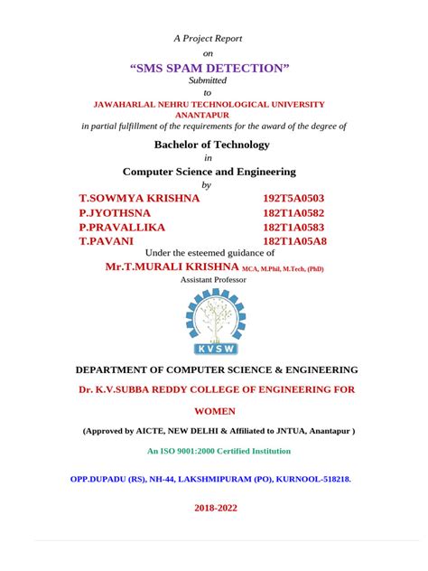 Sms Spam Detection Pdf Machine Learning Statistical Classification
