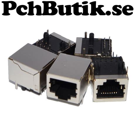 5 Pack 8pin Rj45 Lan Uttag Med Stål Chassi
