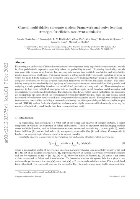 Pdf General Multi Fidelity Surrogate Models Framework And Active