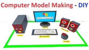 How To Make Computer Model Using Cardboard A Cpu Box Speaker Boxes A Mouse And A Keyboard