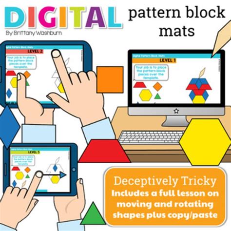 Digital Pattern Block Mats Seasonal Themes Tpt
