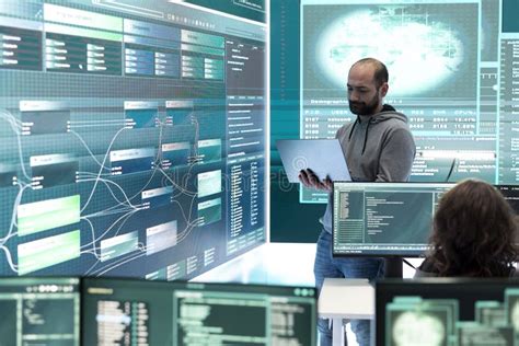 Cyber Security Team Conducting Cyber Surveillance In Governmental