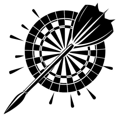 Vector Design Dart Silhouette For Sports And Games Themes Premium Ai