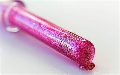 Lip Gloss Texture On White Surface Premium Ai Generated Image