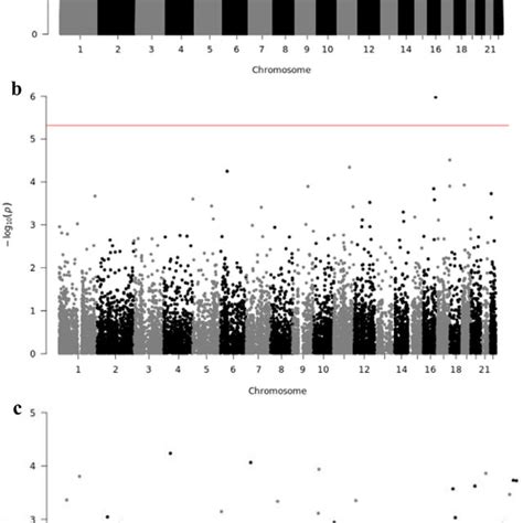 Manhattan Plot For A Wgs Single Variant Test B Skat Test And C