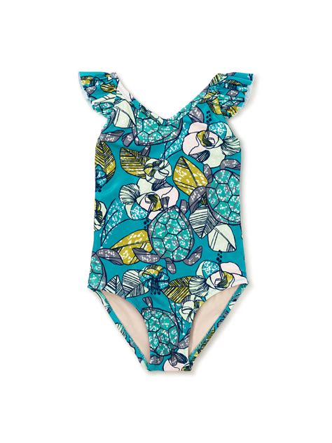 Ruffle One Piece Swimsuit Tea Collection