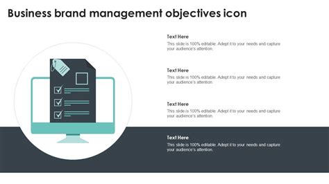 Business Brand Management Objectives Icon Ppt Sample