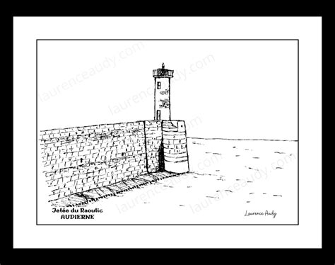 Dessin Jetée Du Raoulic Audierne Laurence Audy