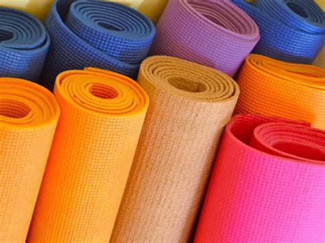 Yoga Mats Stock Image Image Of Multicolored Colourful 57792589