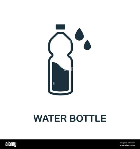 Water Bottle Icon Monochrome Sign From Gym Collection Creative Water Bottle Icon Illustration