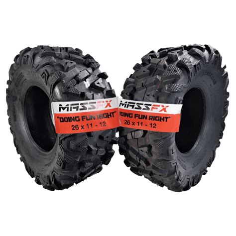 Massfx 26x11 12 Rear Tire Set 2 For All Terrain Atv Utility Task