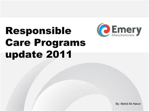 Responsible Care Program Update 2011 Ppt