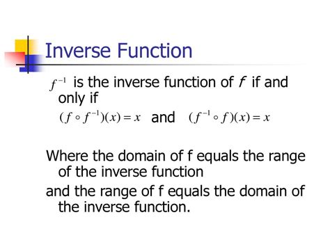 Function Inverse Section ppt download