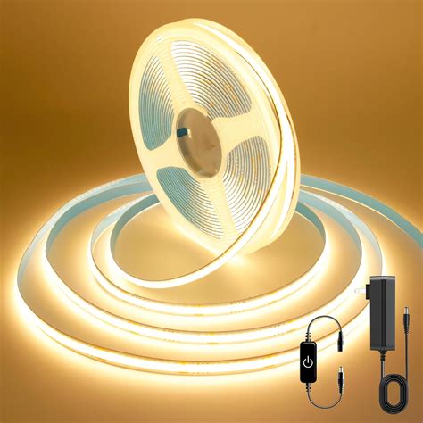 Auziwe Cob Led Strip 164ft Warm White Cob Led Strip Light